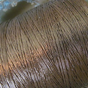 Wrapped Gold Metallic Gimp Thread Embroidery Knitting Crochet Jewelry ...
