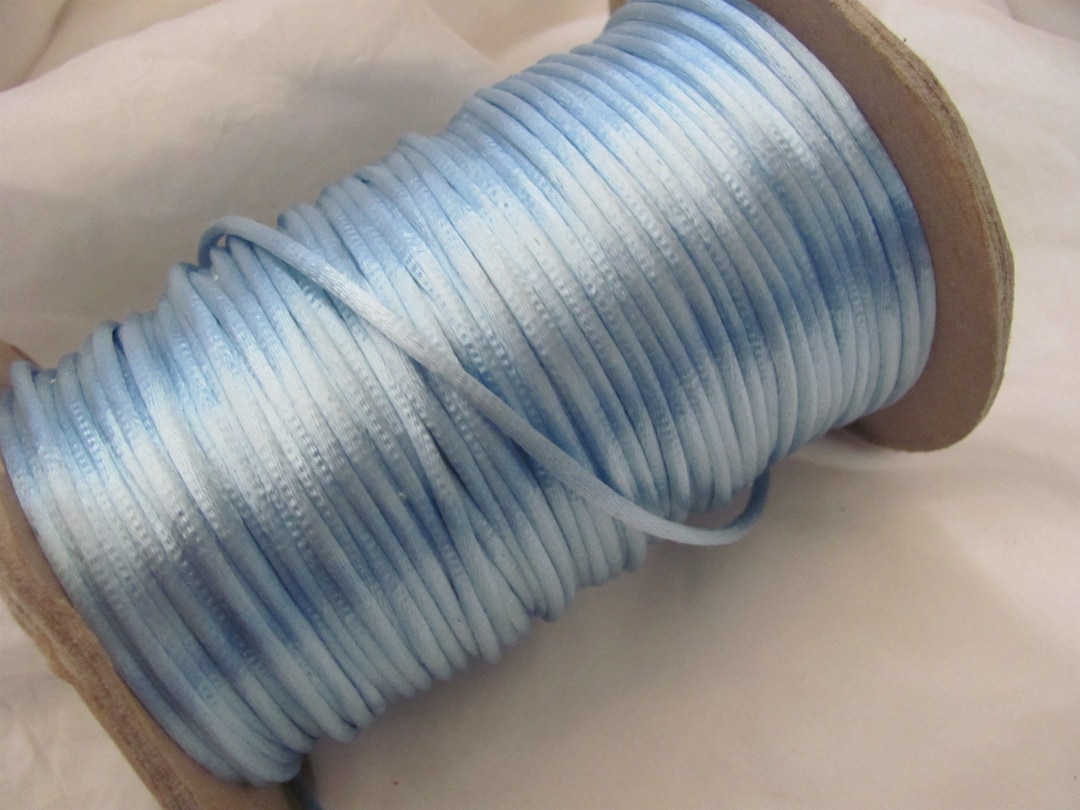 Vintage Blue Satin Rat Tail Cord Sewing Trim 3mm Extra Fancy - 10 or ...