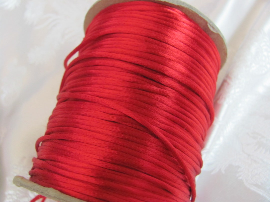 Vintage RED Satin Rat Tail Cord Sewing Trim 3mm 3/8" Inch - 10 or More ...