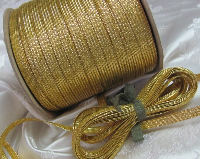 Ribbon Metallic Gold Woven Braided Middy Twill Cord Strap Trim Ribbon ...