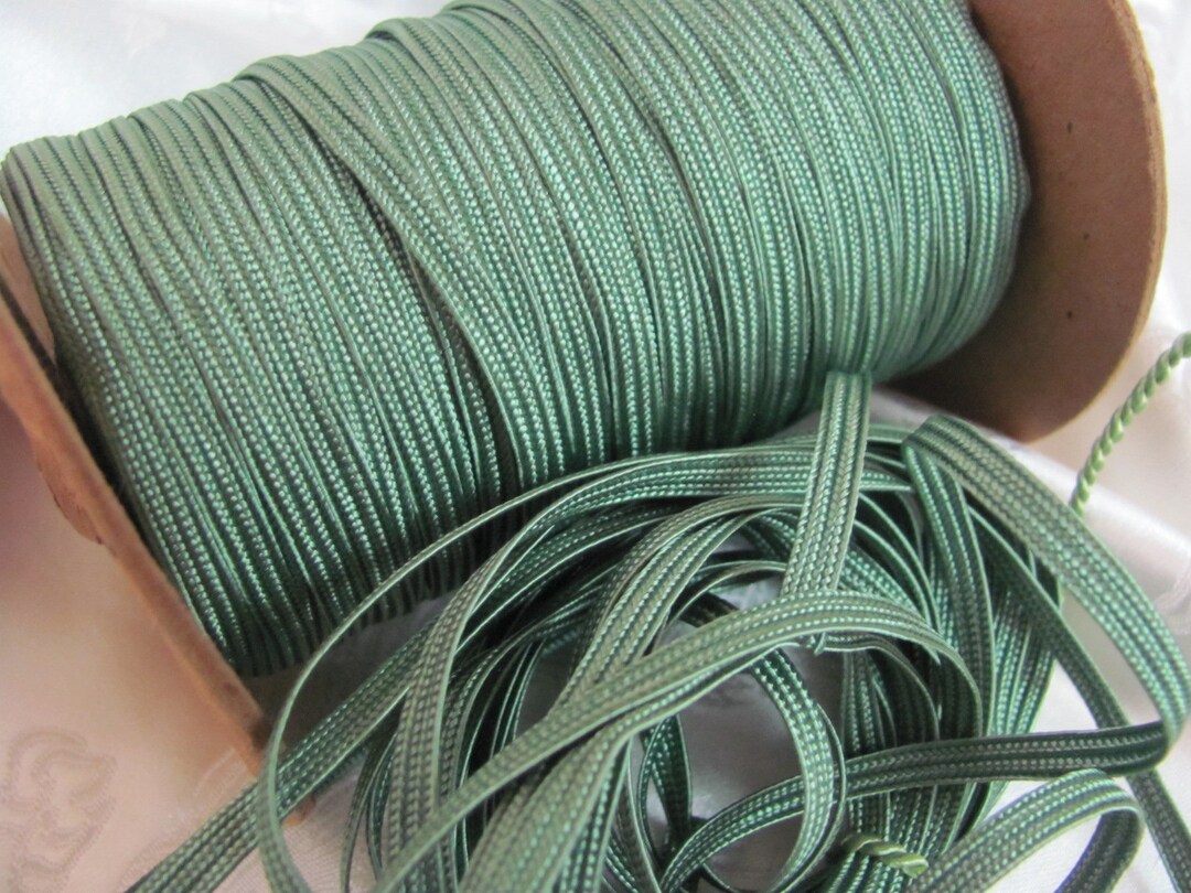 Green Ribbon Woven Braided Middy Twill Cord Strap Trim Ribbon Tape ...