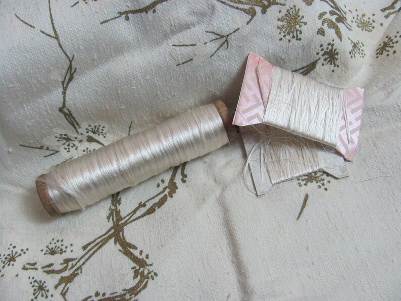 Silk Fiber Floss Thread // 19th Century French Antique - Etsy