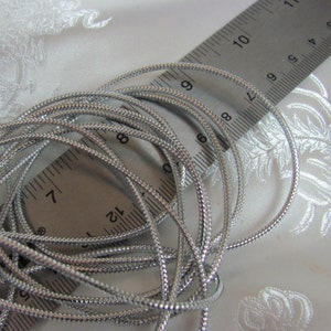 Silver Metallic Braided Cord Vintage - 5 -10 -25 Yards - More Available ...