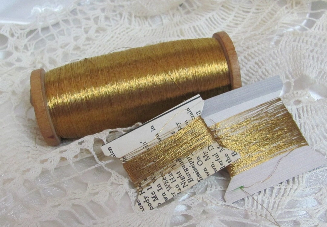 Fine Gold Real Metal Thread - Antique French Early Century - 10 or 25 ...