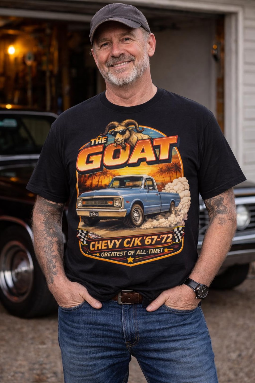 Chevy C10 T-shirt: 1967-72 Classic Truck, GOAT Graphic Tee - Etsy