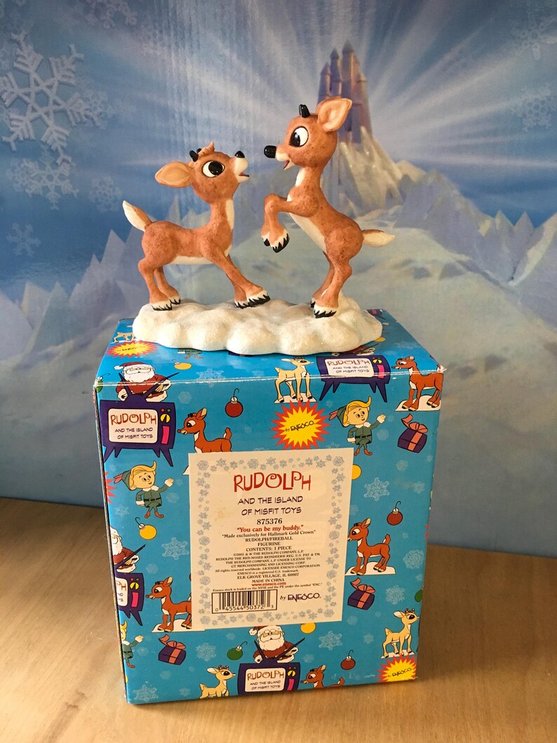 Vintage Rudolph the Red-nosed Reindeer Enesco Rudolph and Fireball ...