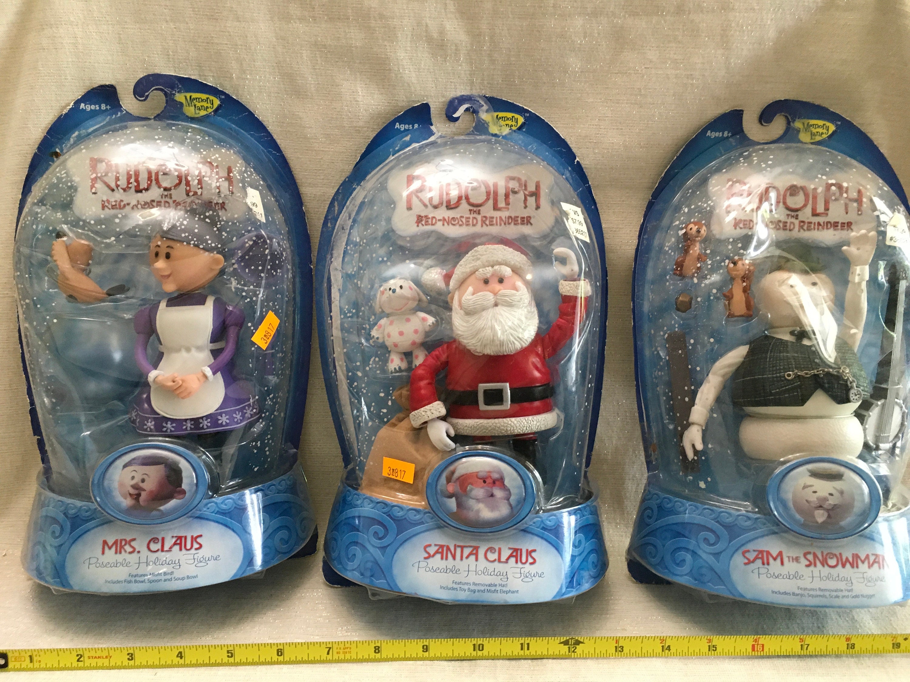 Vintage Rudolph the Red-nosed Reindeer Figures Trio New in Box - Etsy