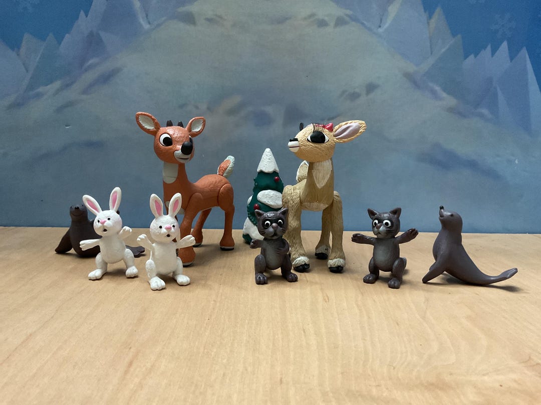 Rankin and Bass Rudolph the Red-nosed Reindeer Figures: Rudolph and ...
