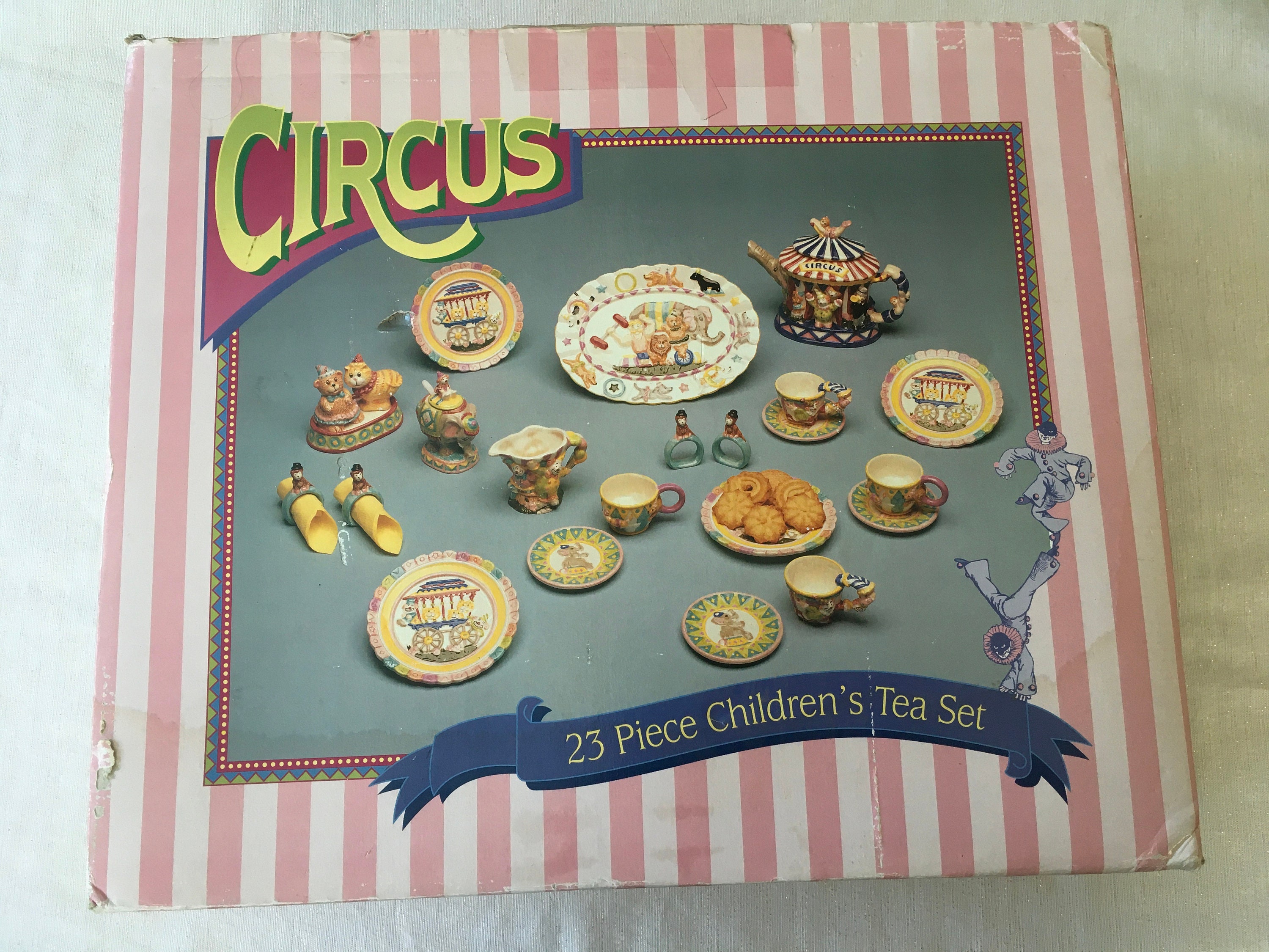 Vintage Circus Tea Set - Etsy