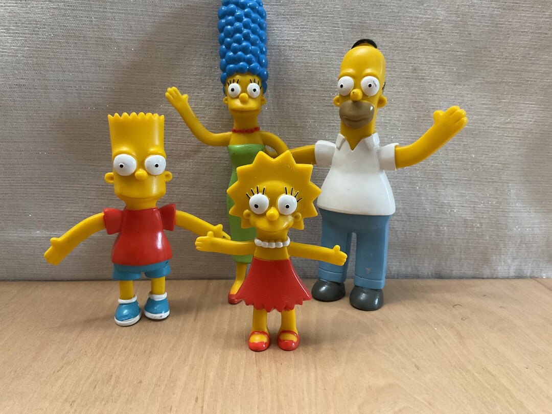 Vintage the Simpsons Bend ‘em Figures - Etsy