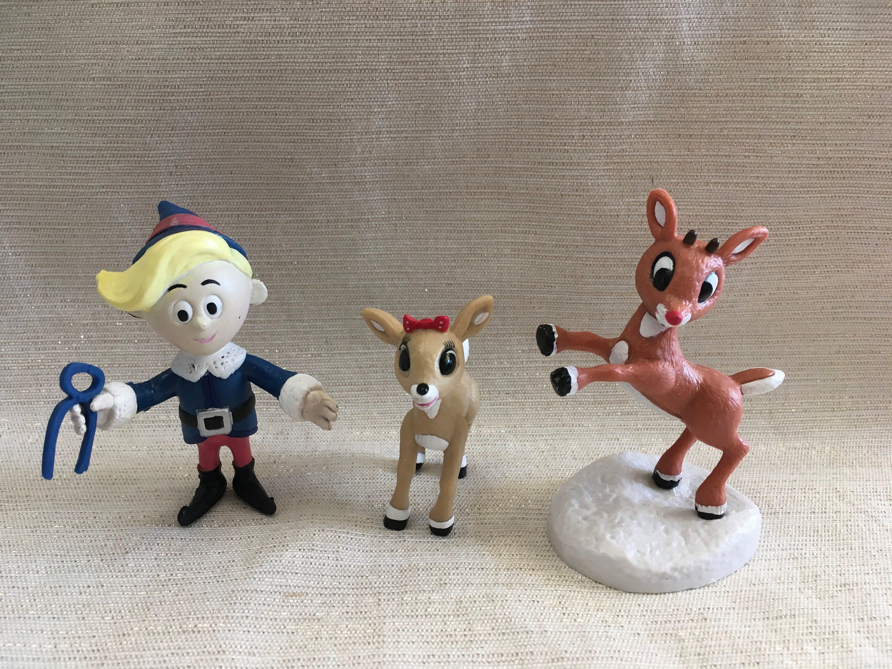 Rudolph the Red Nosed Reindeer Figures - Etsy