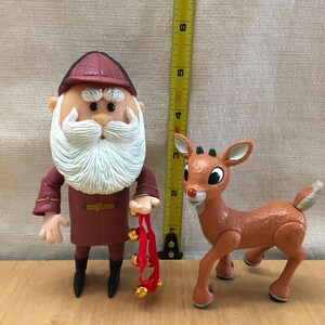 Vintage Rudolph the Red Nosed Reindeer Santa and Rudolph Figures - Etsy