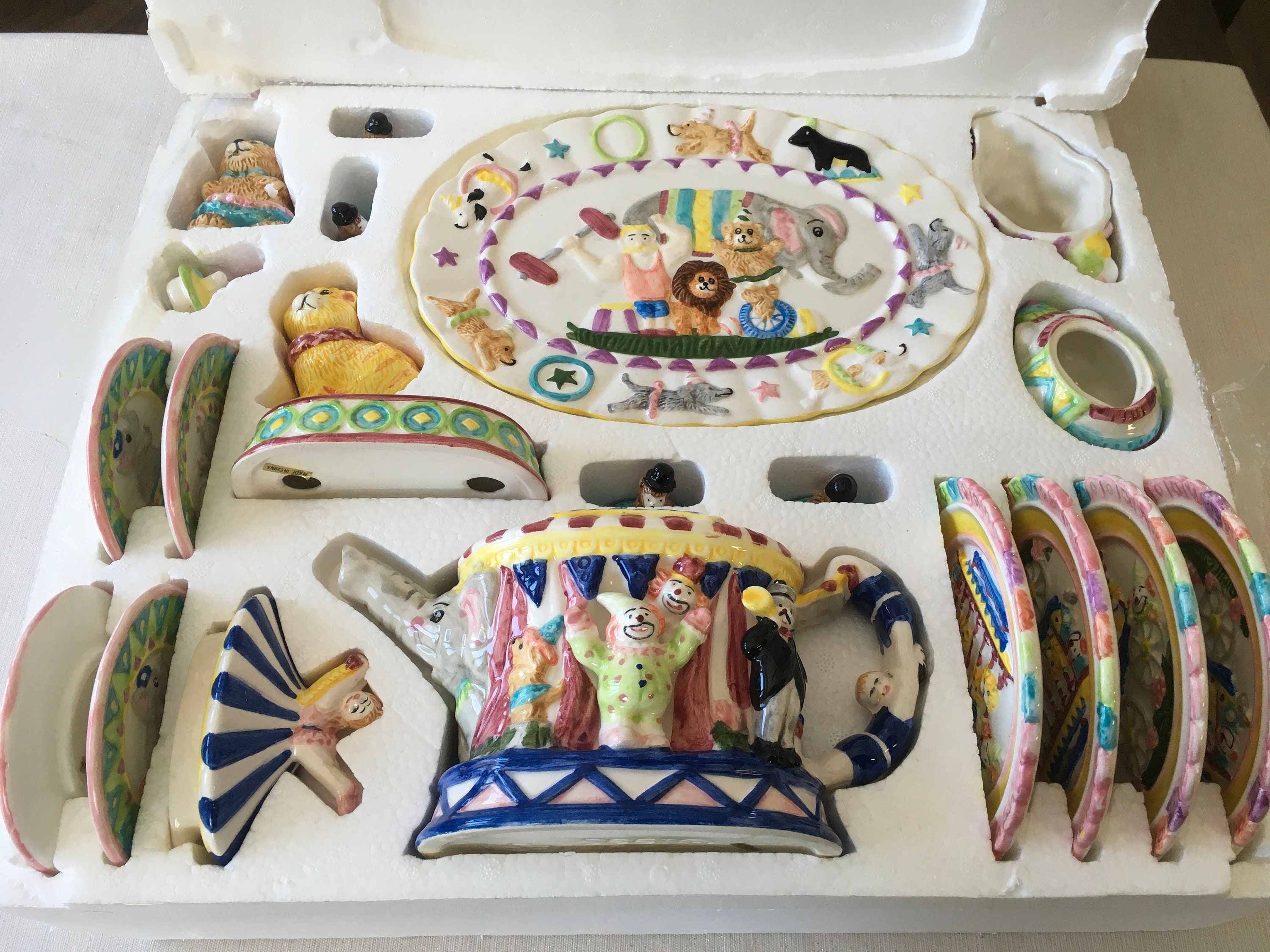 Vintage Circus Tea Set - Etsy