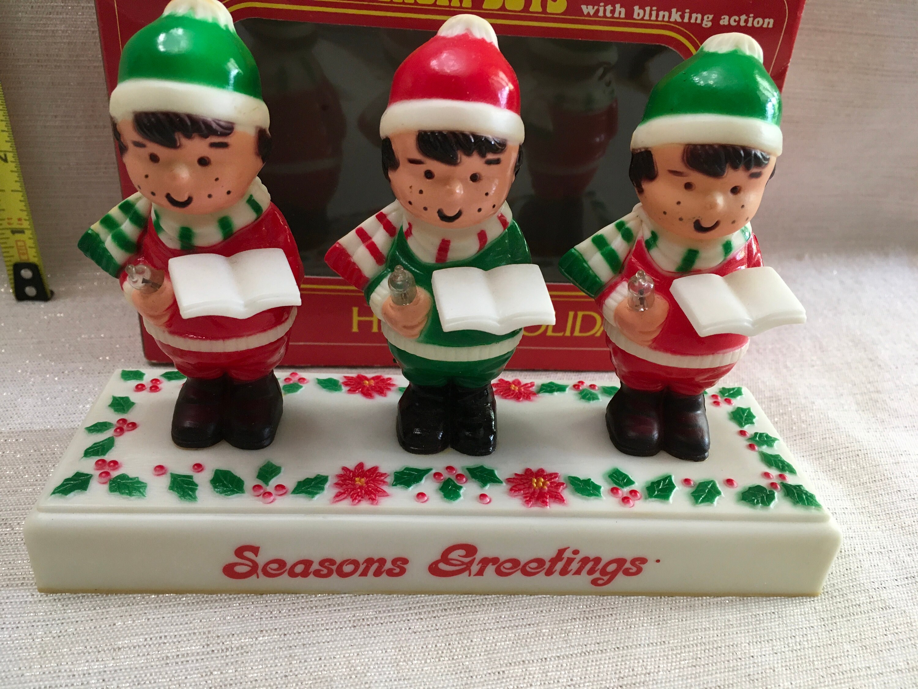 Vintage 1980s Lighted Choir Boys Christmas Decoration - Etsy