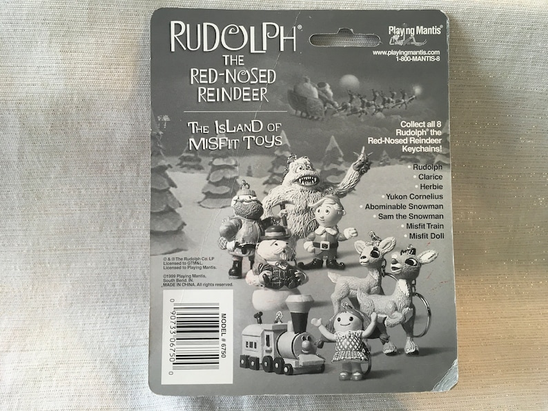 Vintage Rudolph the Red-nosed Reindeer Character Keychain - Etsy