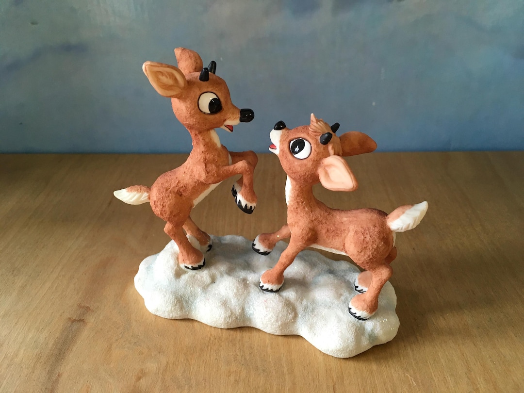 Vintage Rudolph the Red-nosed Reindeer Enesco Rudolph and Fireball ...