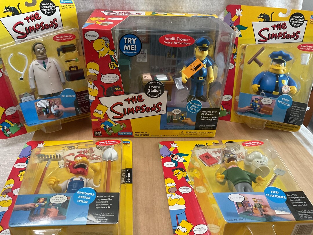 Vintage the Simpsons World of Springfield Interactive Figures - Etsy
