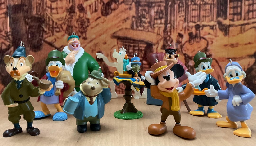 Vintage Disney Mickey’s Christmas Carol Character Ornaments - Etsy