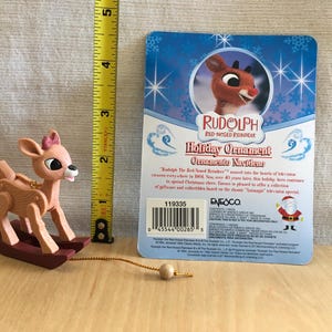 Vintage Rudolph the Red-nosed Reindeer Enesco Clarice Ornament Rare - Etsy