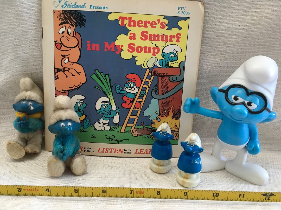 Vintage Smurf Figures and Record Lot - Etsy