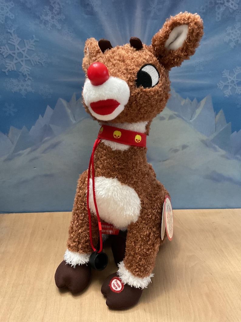 Rankin and Bass Rudolph the Red-nosed Reindeer Hallmark Singing Plush ...