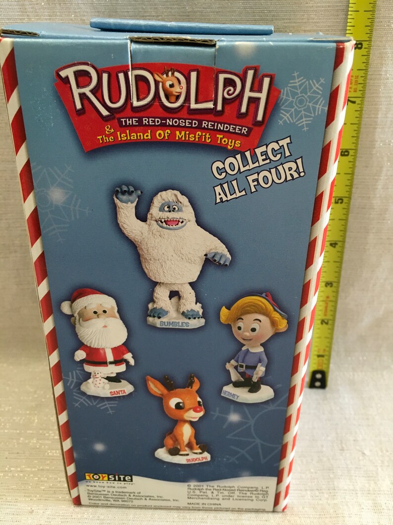 Vintage Rudolph the Red Nosed Reindeer Bobbleheads - Etsy