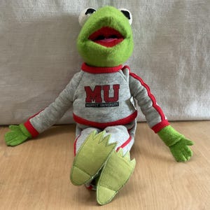 Vintage Kermit the Frog Muppet University Plush - Etsy