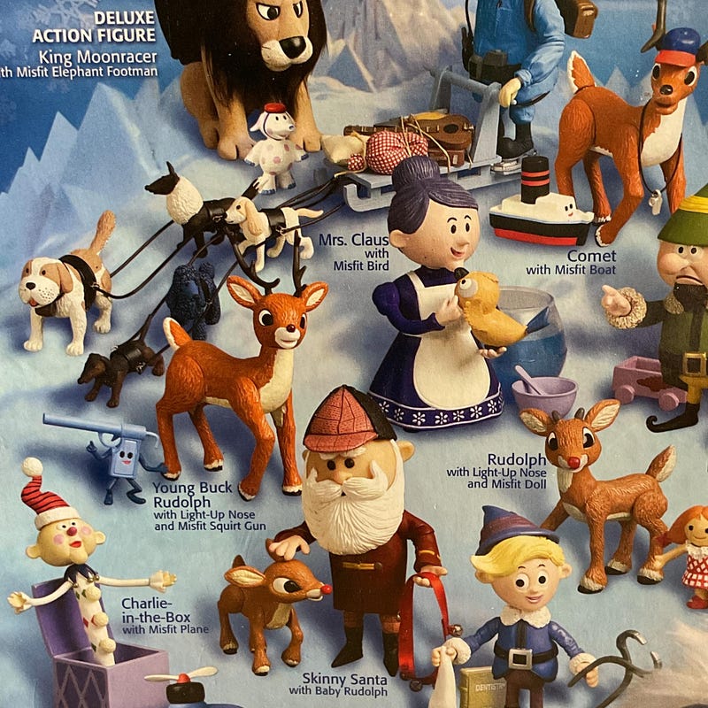 Rudolph Red Nose Figures - Etsy