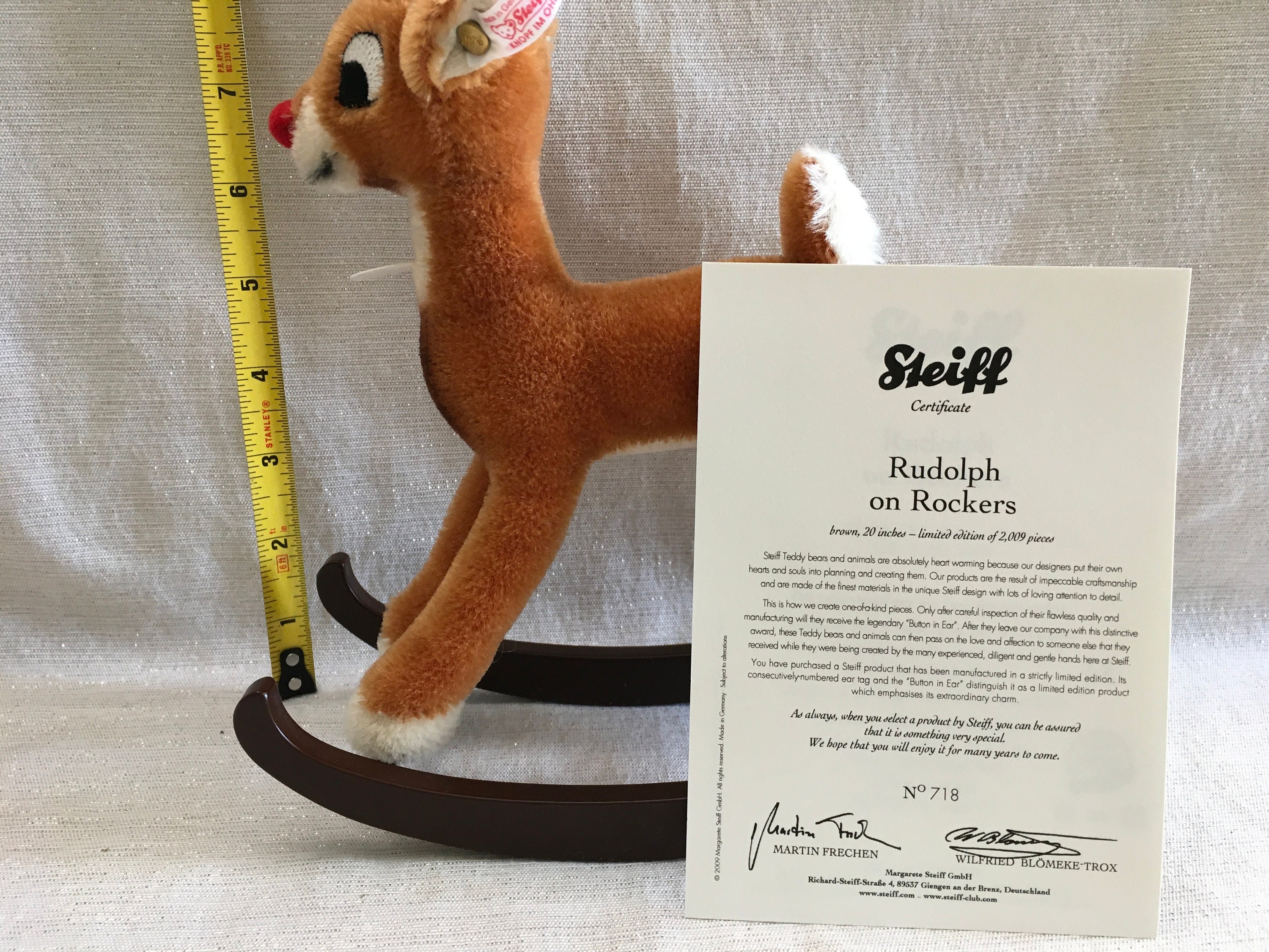 Steiff Rudolph the Red Nosed Reindeer Limited Edition rudolph on ...