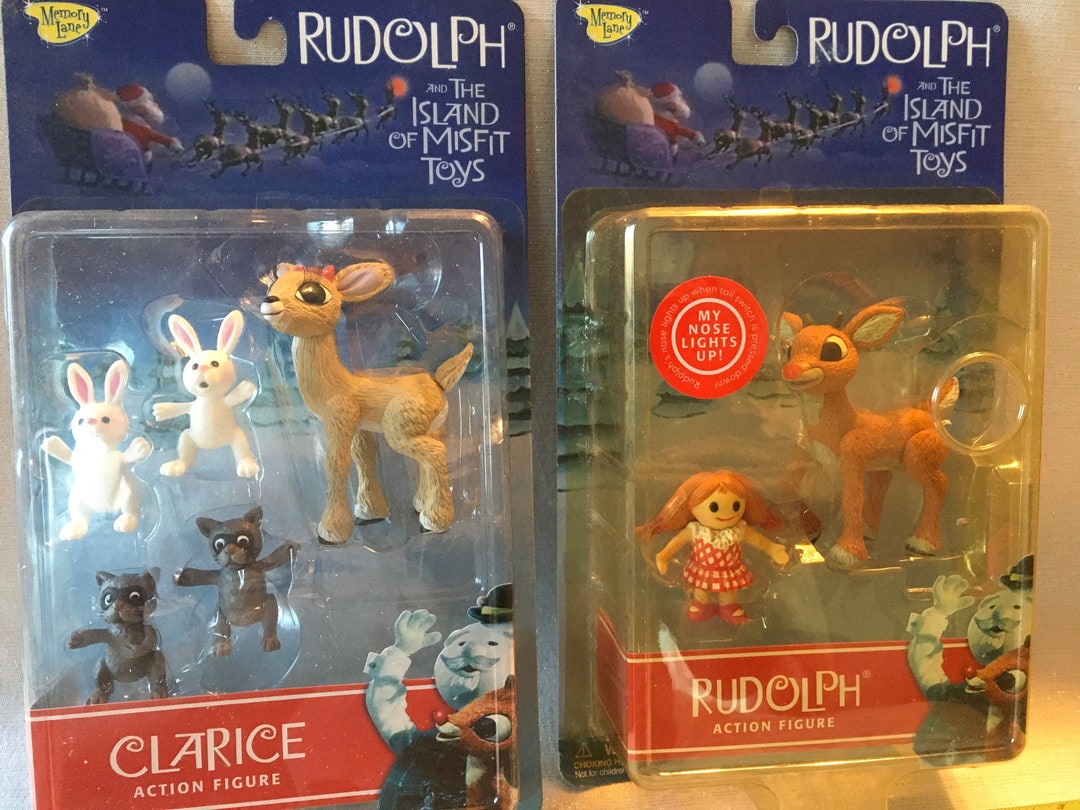 Vintage Rudolph the Red-nosed Reindeer Figures - Etsy