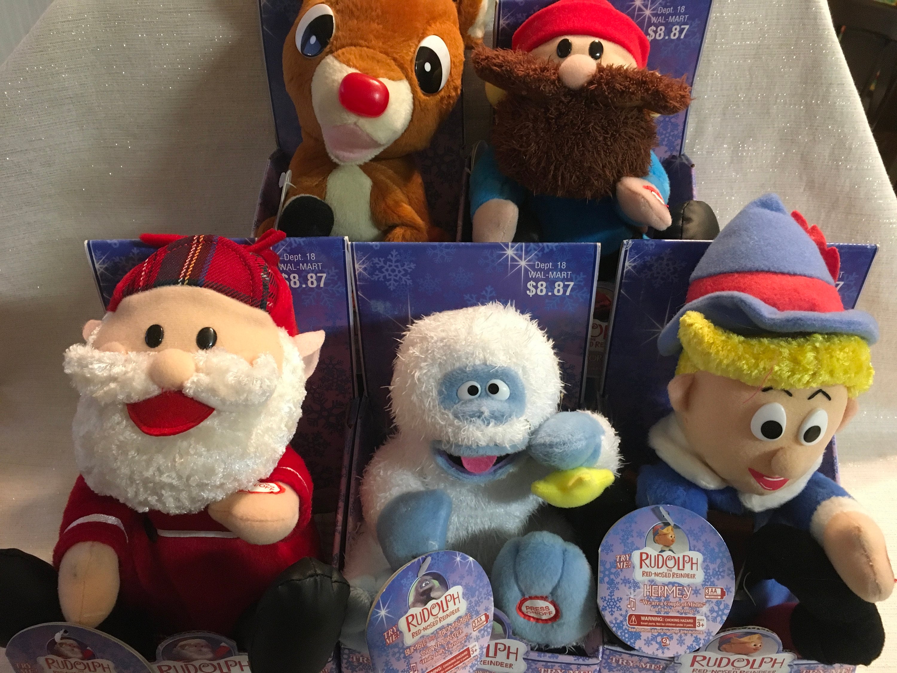 Vintage Rudolph the Red Nosed Reindeer Stuffed Beanies - Etsy