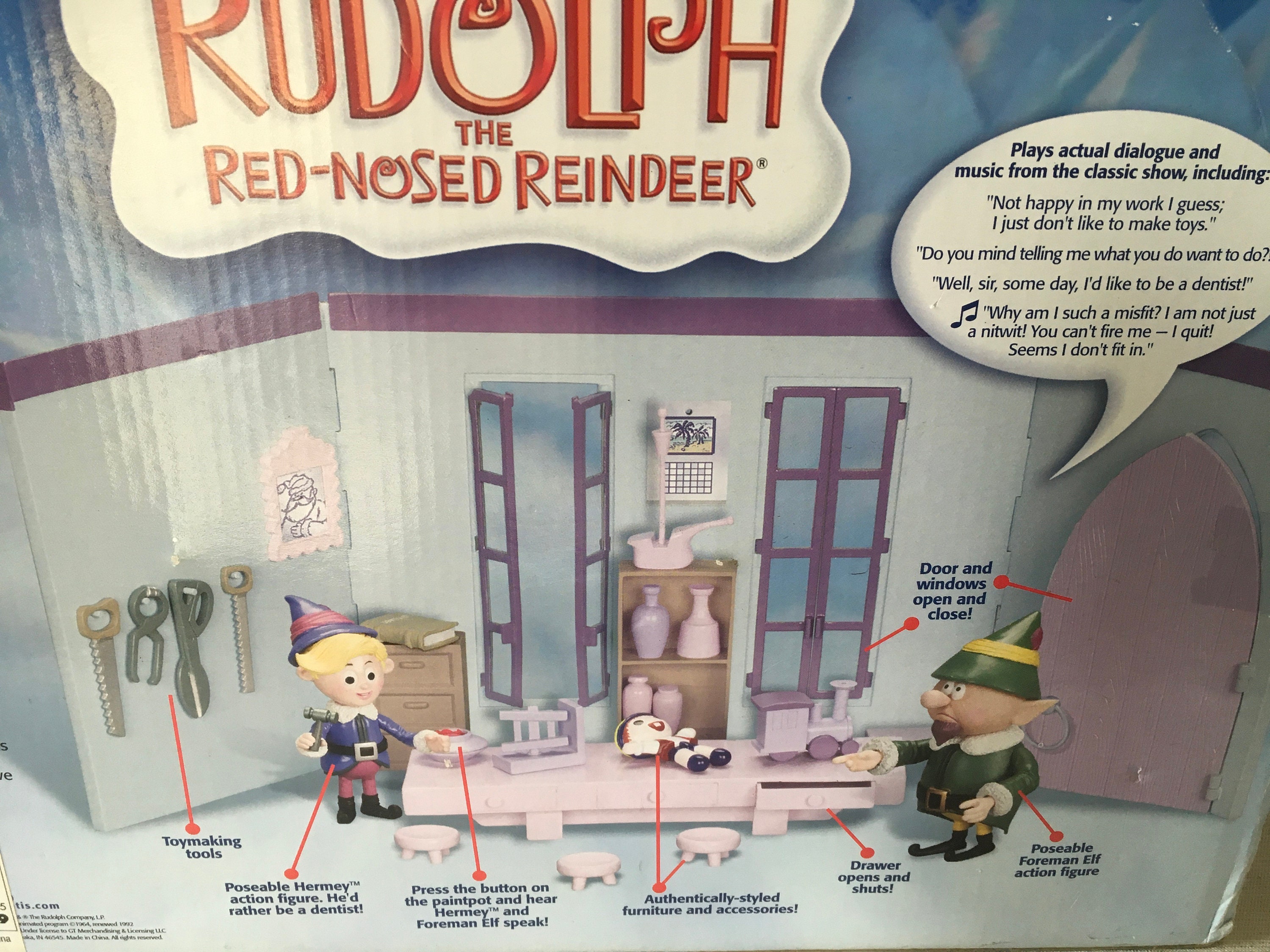 Rudolph the Red-nosed Reindeer the Elves Toy Shop Set Vintage - Etsy