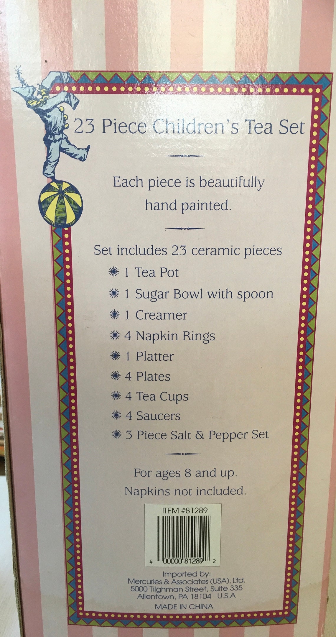 Vintage Circus Tea Set - Etsy