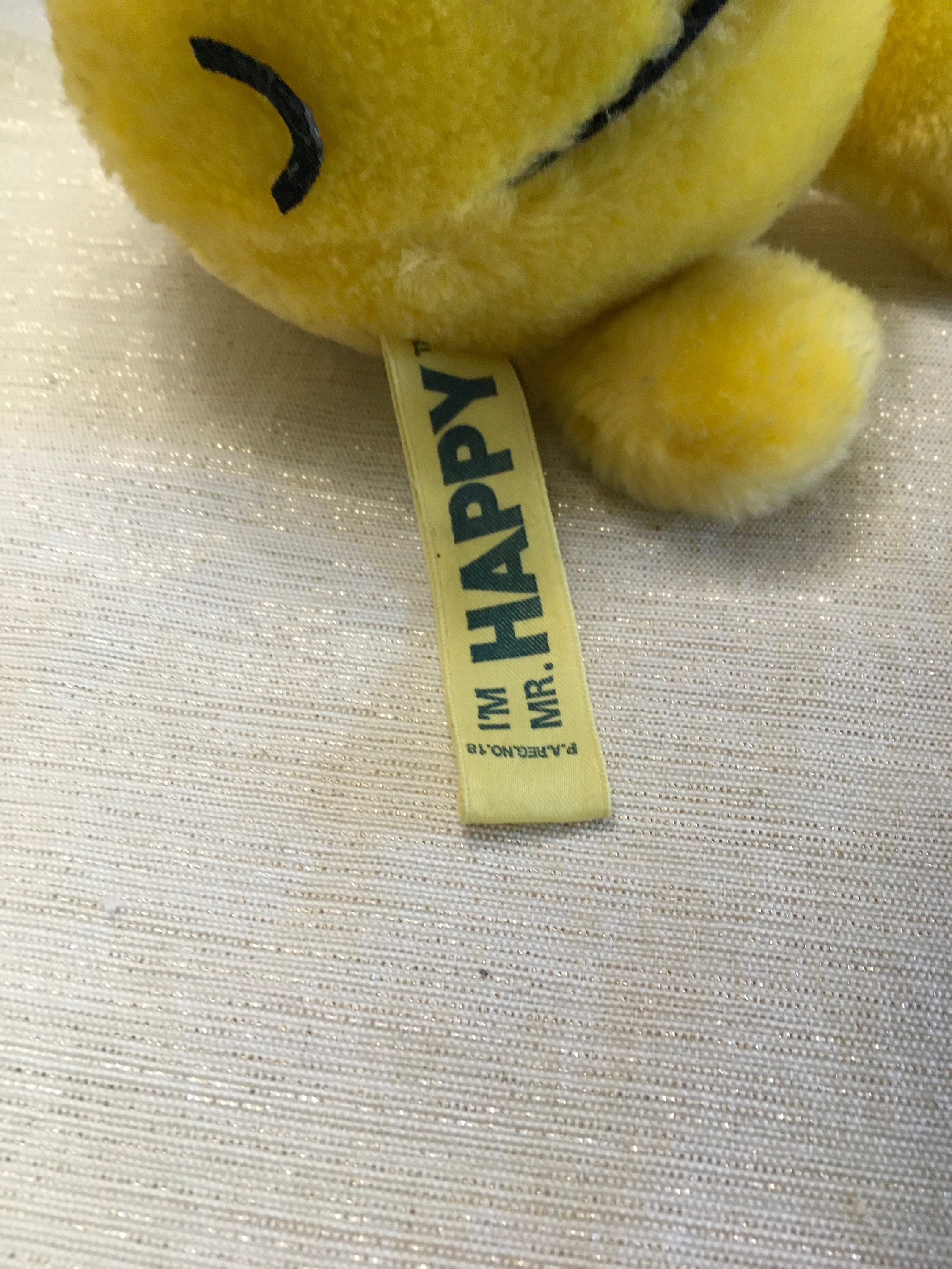 Vintage Mr. Happy Plush Knickerbocker 1980 Mr. Men Roger Hargreaves - Etsy