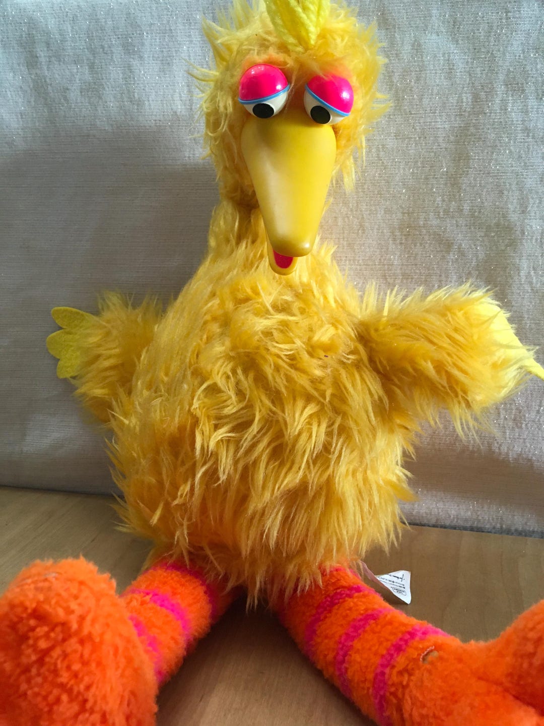 Vintage 1980 Sesame Street Big Bird Stuffed Toy Pull String - Etsy