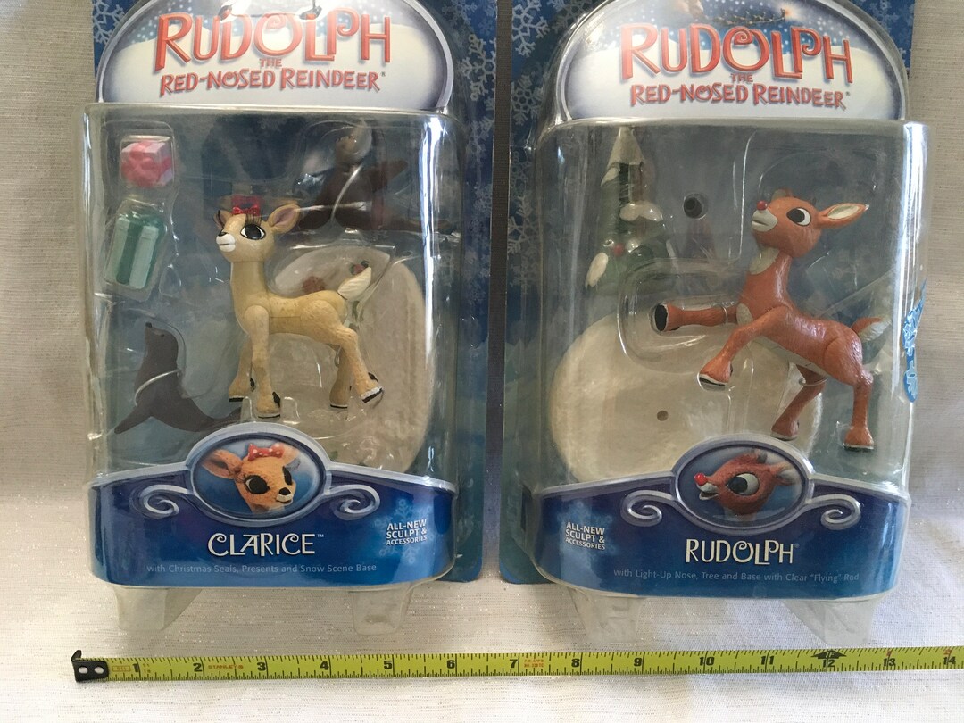 Vintage Rudolph the Red-nosed Reindeer Figures - Etsy