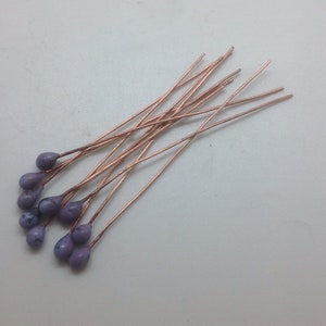 Purple, Vitreous Enamelled Copper Headpins, Australian Seller, Free ...