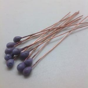 Purple, Vitreous Enamelled Copper Headpins, Australian Seller, Free ...