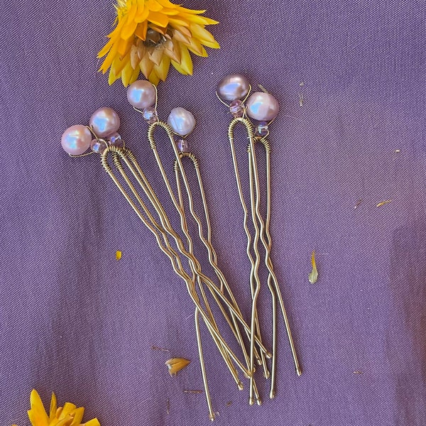 Beaded Hair Pins - Etsy