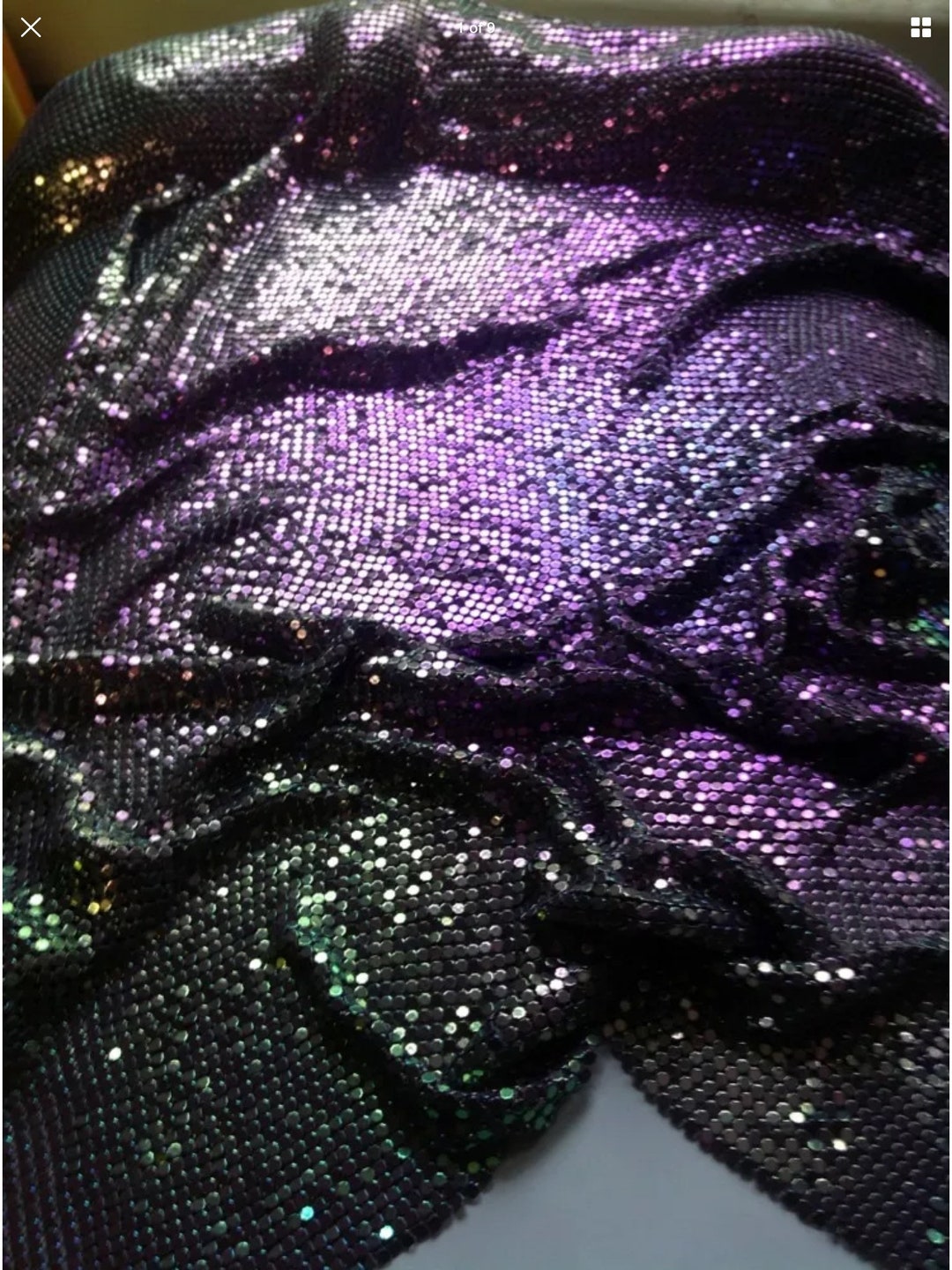 Beautiful Iridescent Purple Coloured Metal Mesh Fabric, Like Glomesh ...