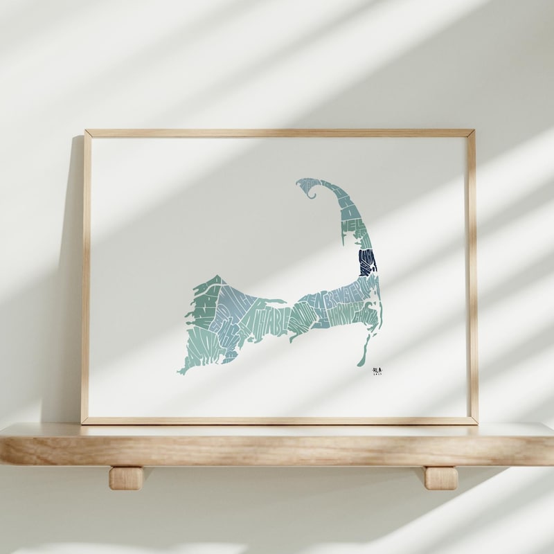 Cape Cod Map Poster - Etsy