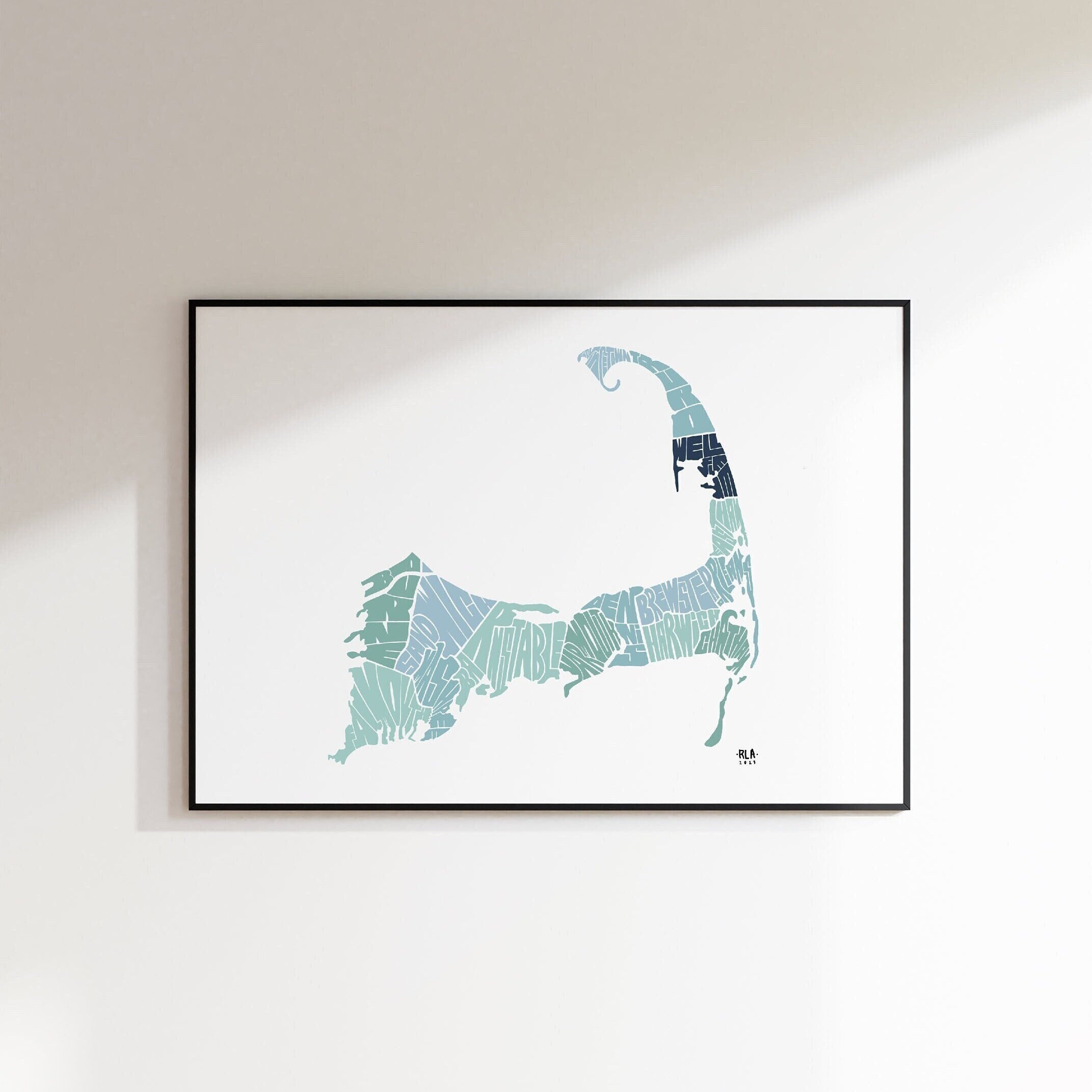 Wellfleet, Cape Cod Map Print Massachusetts Wall Art Poster Hand Drawn Typography Unique Gift - Etsy