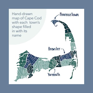 Brewster, Cape Cod Map Print • Massachusetts Wall Art Poster • Hand ...