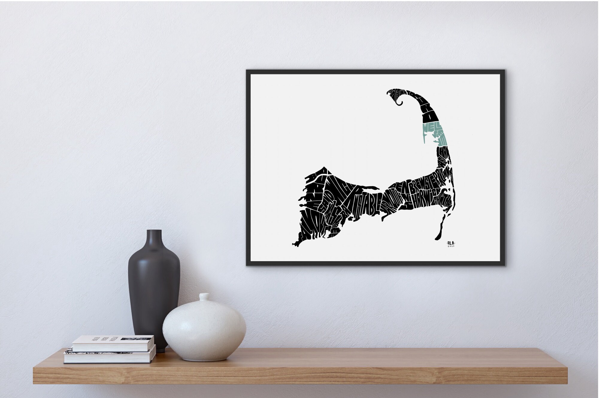 Wellfleet, Cape Cod Map Print Massachusetts Wall Art Poster Hand Drawn ...