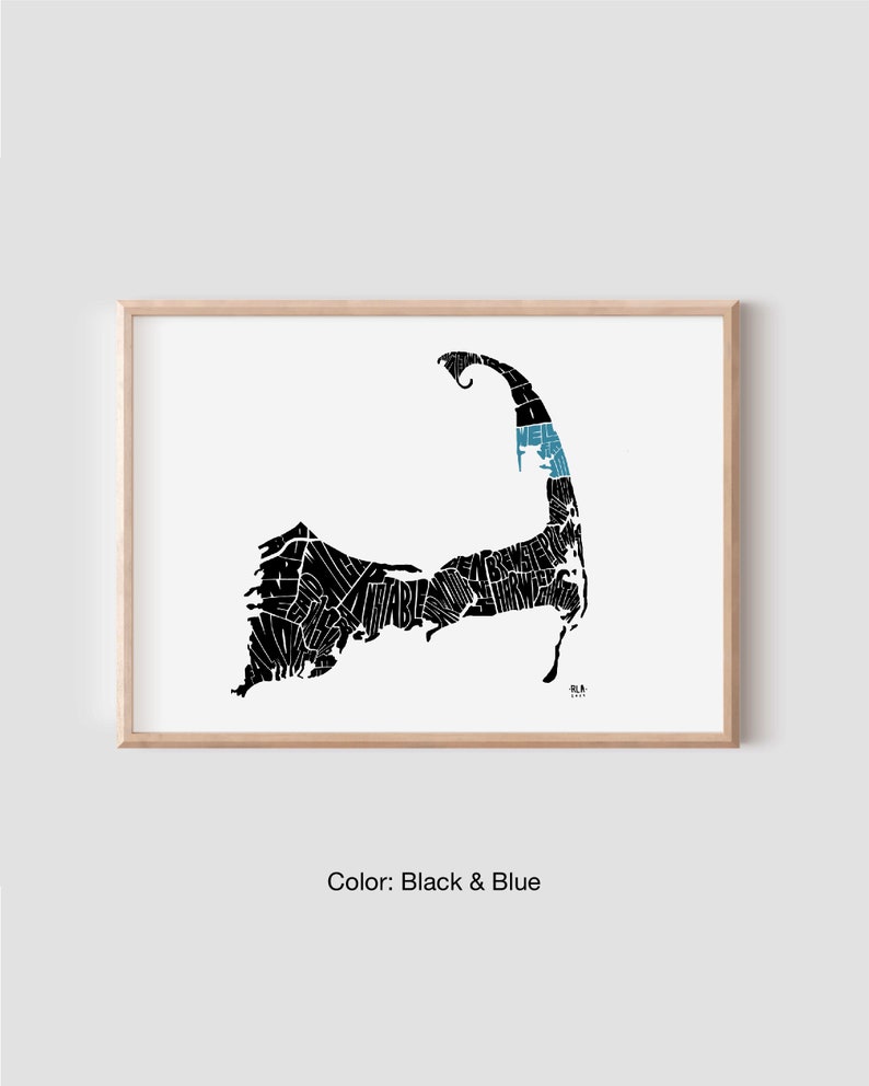 Wellfleet, Cape Cod Map Print Massachusetts Wall Art Poster Hand Drawn Typography Unique Gift - Etsy