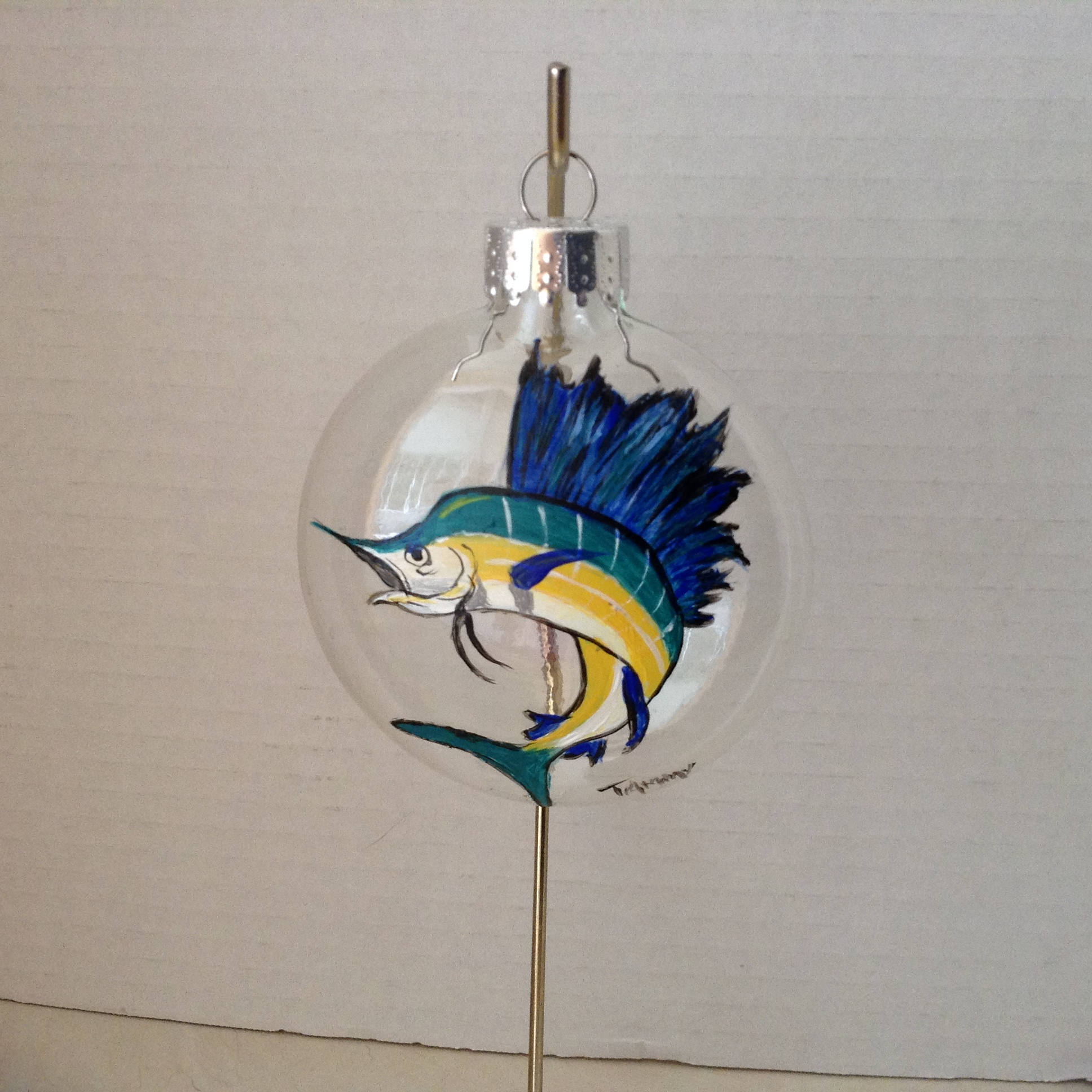 Christmas Ornament, Marlin Fish Hand-painted - Etsy