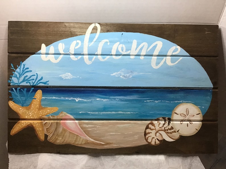 Coastal Welcome Sign - Etsy