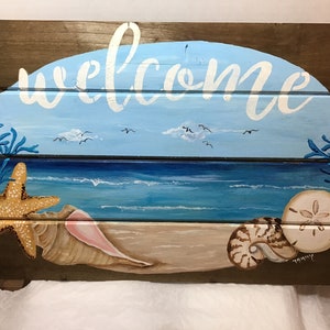 Coastal Welcome Sign - Etsy