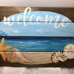 Coastal Welcome Sign - Etsy