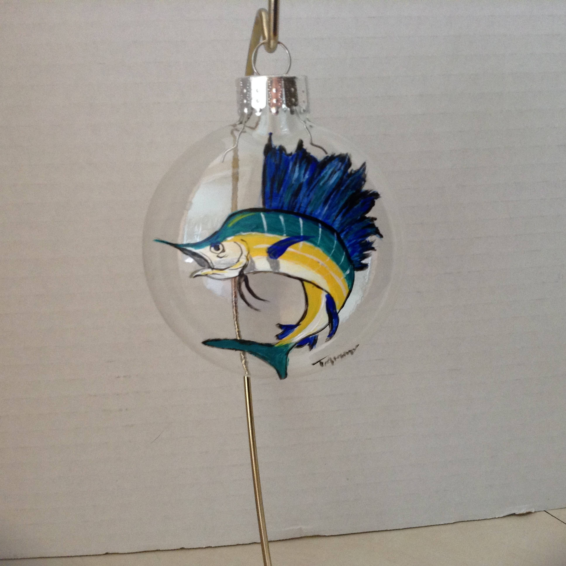 Christmas Ornament, Marlin Fish Hand-painted - Etsy